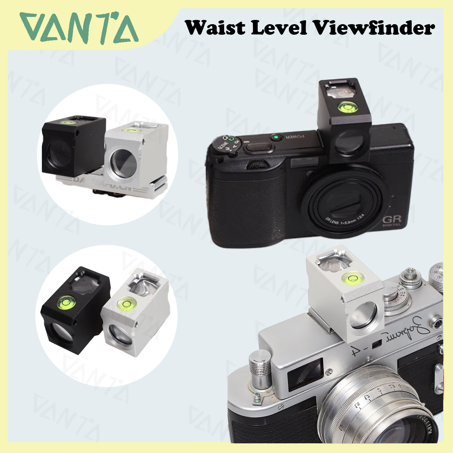 Universal Metal Waist Level Viewfinder Cold Hot Shoe Mount Low Angle ...