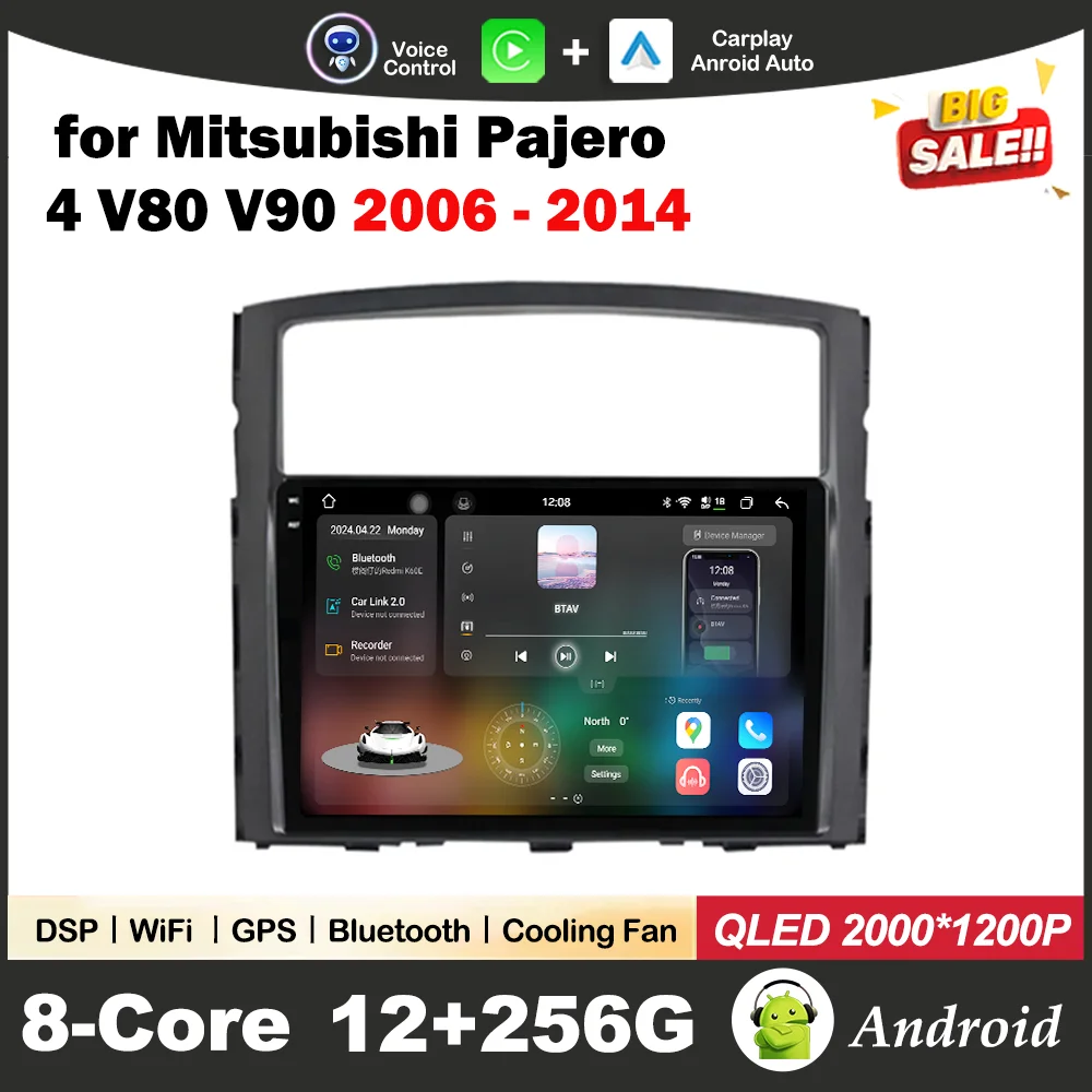 Car-Radio-Video-Mulltmedia-Player-for-Mitsubishi-Pajero-4-V80-V90-2006 ...