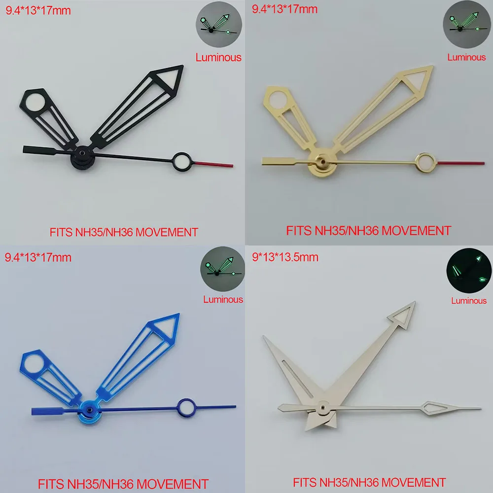 Watch pointer green luminous fit NH35 NH36 movement watch hands