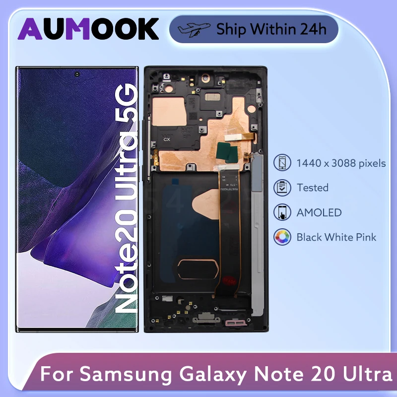 For-Samsung-Galaxy-Note-20-Ultra-LCD-Display-With-Frame-Touch-Screen ...