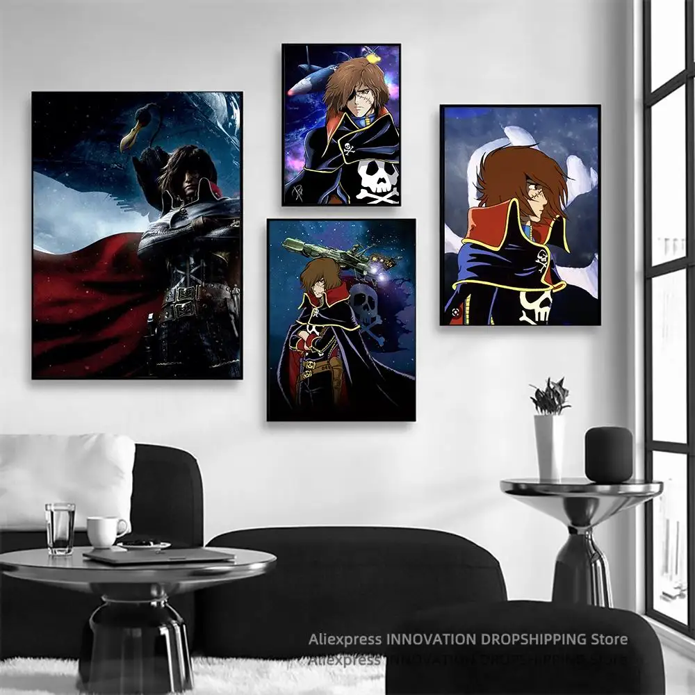 Captain-Harlock-Anime-Animation-Cartoon-Manga-Canvas-Painting-Canvas ...