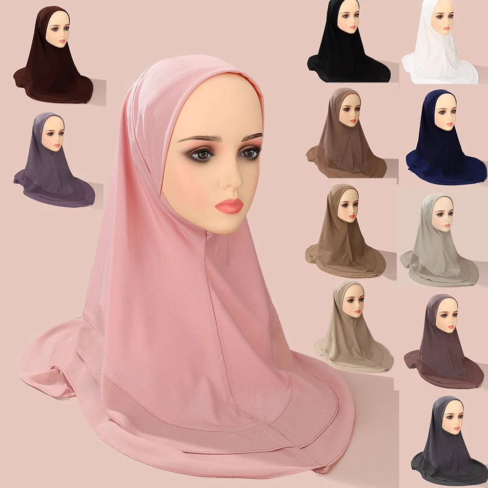 Muslim-Hijab-Middle-Eastern-Women-s-Turban-Arabic-Scarf-Solid-Color ...