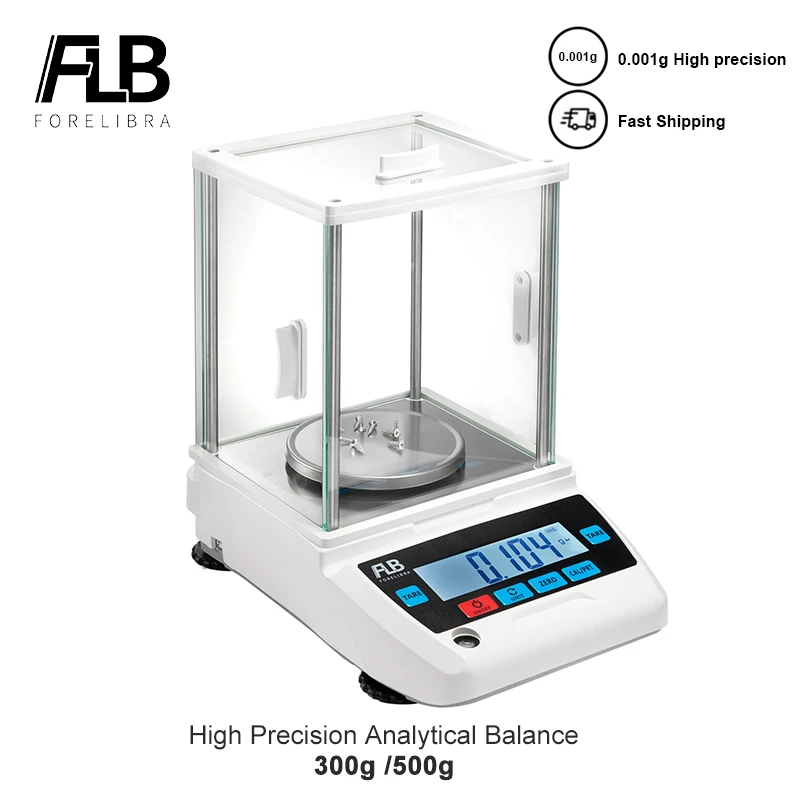 Analytical Balance High Precision 0.001g,1mg Accuracy Digital Electronic Lab Scale Round Tray ...