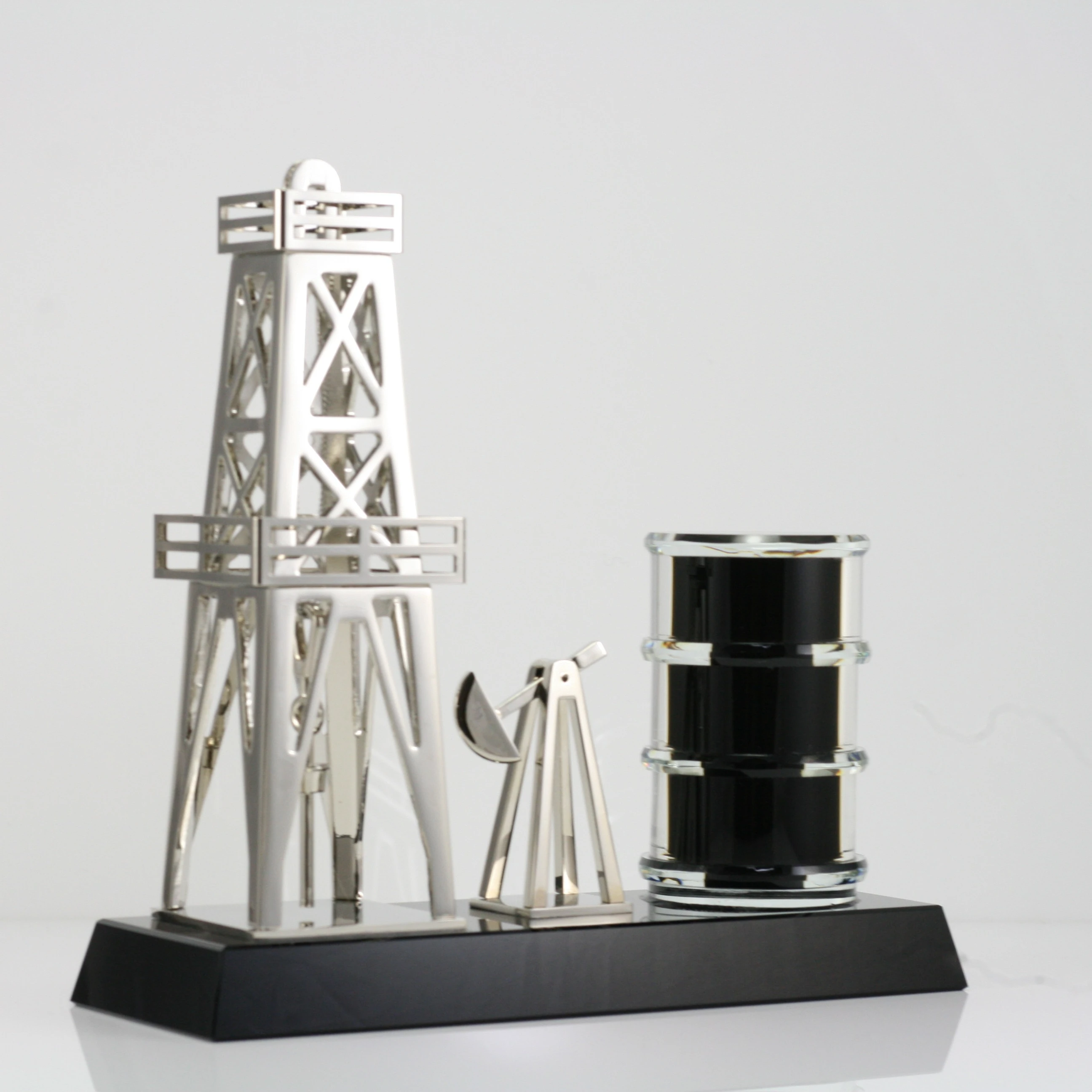 Acrylic-oil-barrel-metal-gift-items-oil-and-gas-drilling-rig-model-for ...
