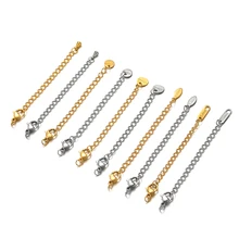 Stainless Steel Lobster Clasps Connector Extension Chains Link Jump ...