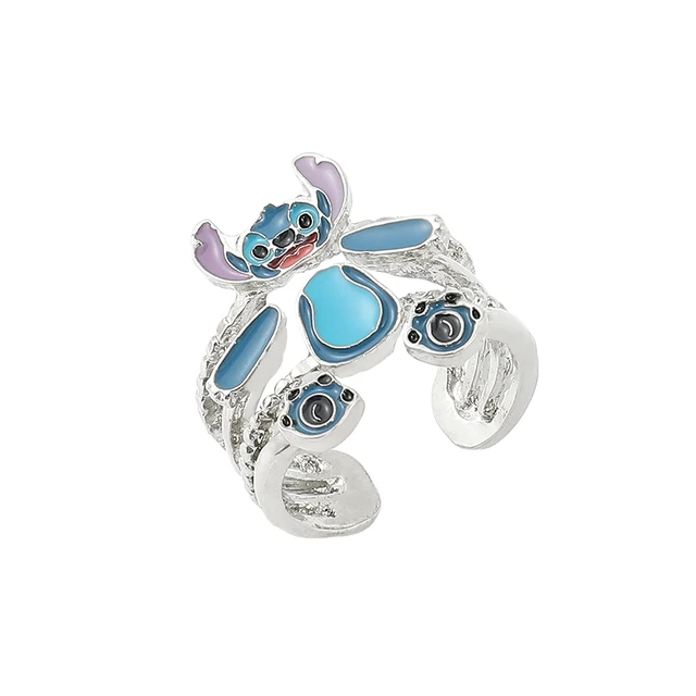 Disney Lilo & Stitch Opening Rings Cartoon Cute Stitch Adjustable Ring ...