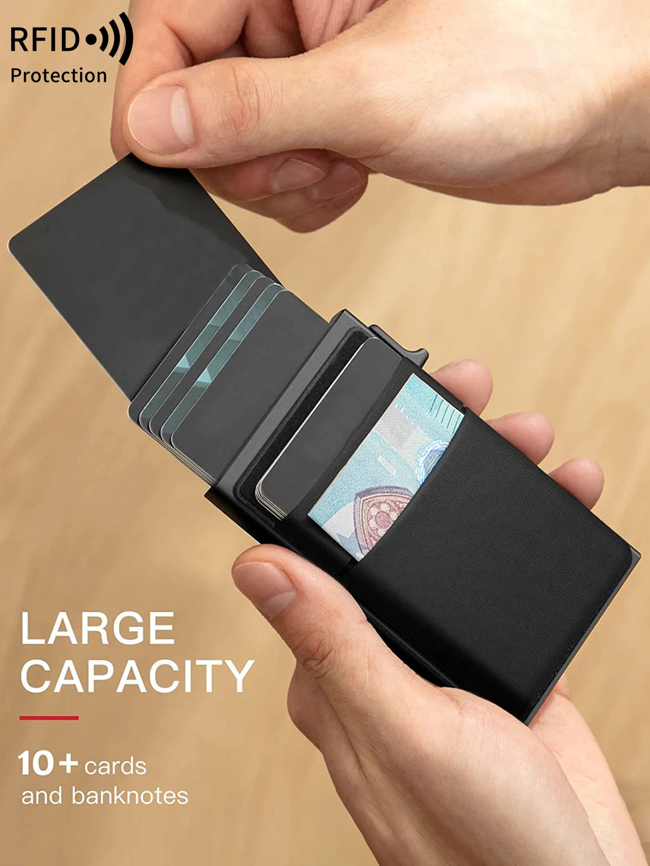 Tarjetero-Rfid-para-hombre-y-mujer-billetera-minimalista-ultrafina-de ...