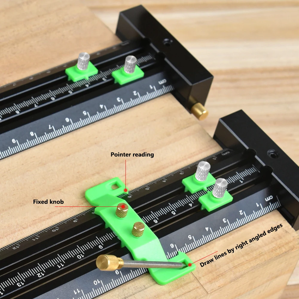 Metric-Inch-T-shaped-Double-Line-Marking-Ruler-with-Steel-Needle ...