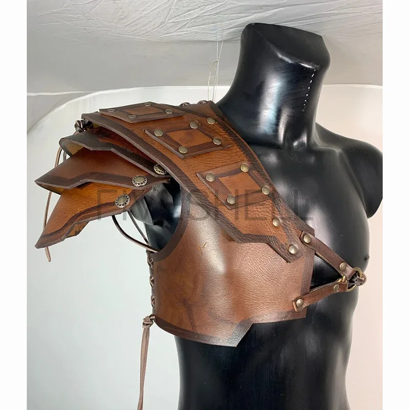 New-Adult-Medieval-Roman-Gladiator-Leather-Shoulder-Armor-Vic-Knight ...
