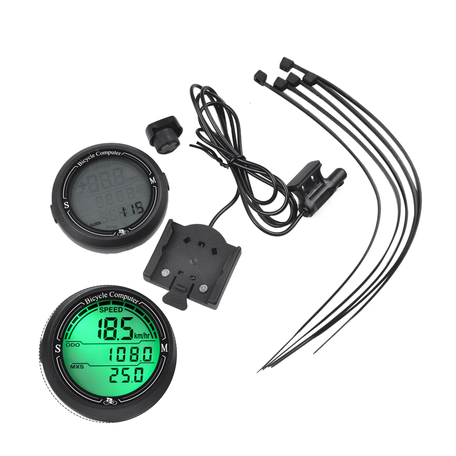 GPS-Bicycle-Computer-LCD-Digital-Wired-Cycling-Computer-Speedometer ...