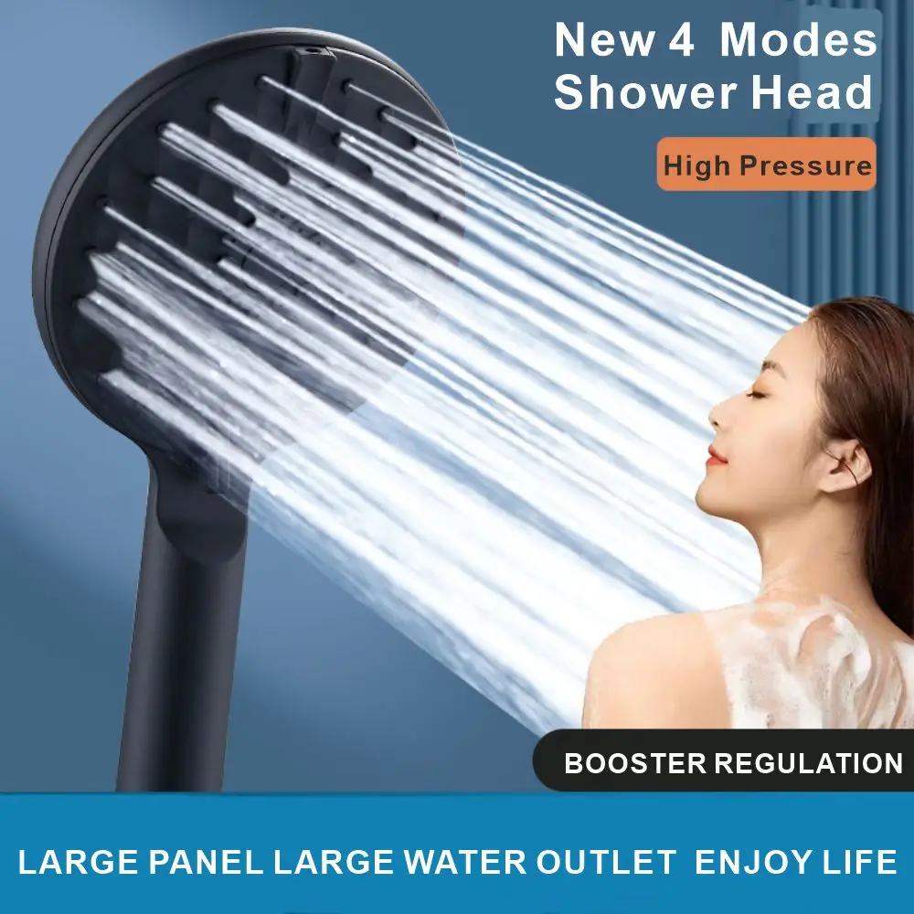 New-4-Mode-Adjustable-Rainfall-Shower-Large-Flow-Showerhead-High ...