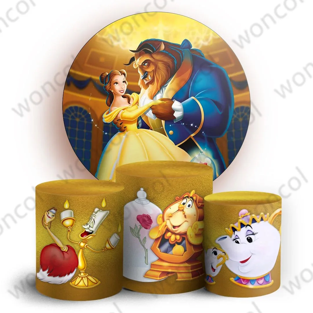 Disney-cubierta-redonda-de-princesa-bella-para-sesi-n-fotogr-fica-tel-n ...