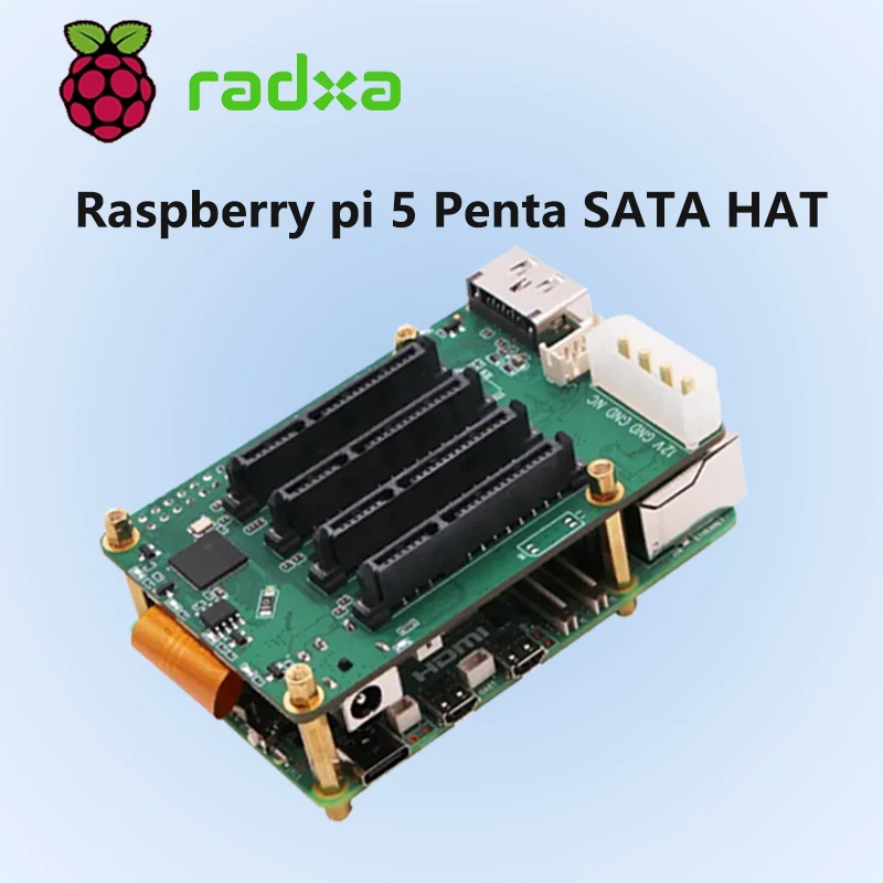Raspberry Pi 5 Penta SATA HAT - Up to 5x SATA disks HAT - AliExpress 44