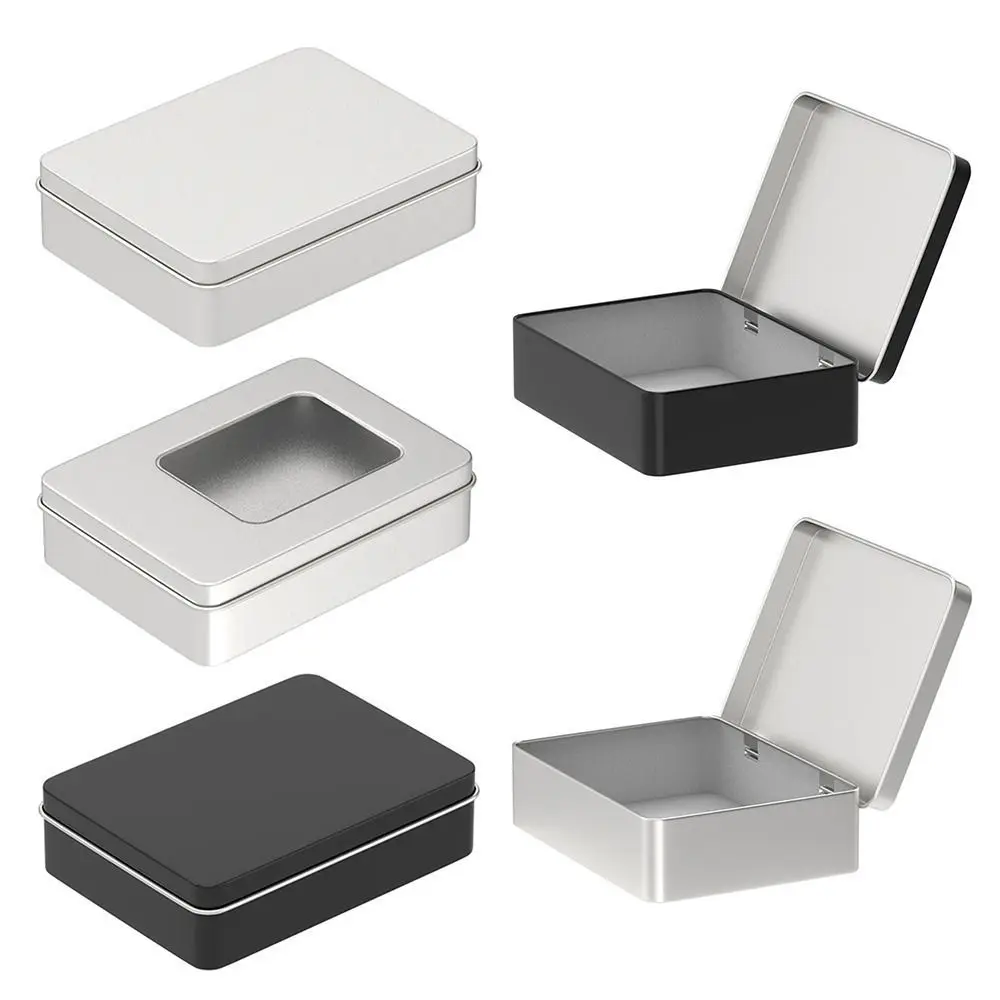 Rectangle Small Metal Game Cards Storage Box Trading Card Case ...