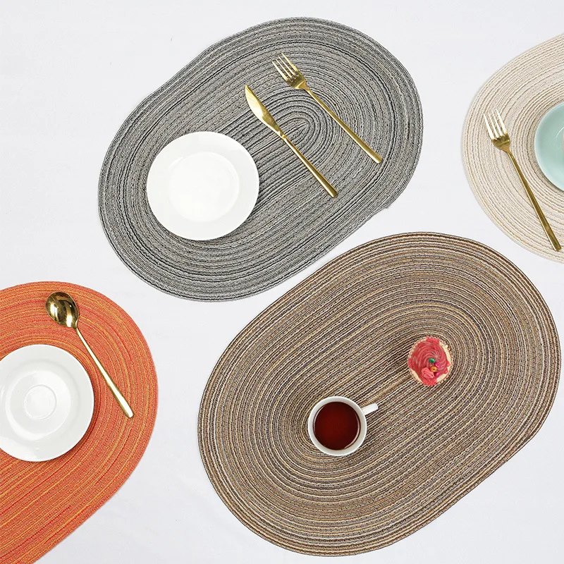 Placemats Oval Table | Cotton Coaster Pads | Insulation Coaster ...