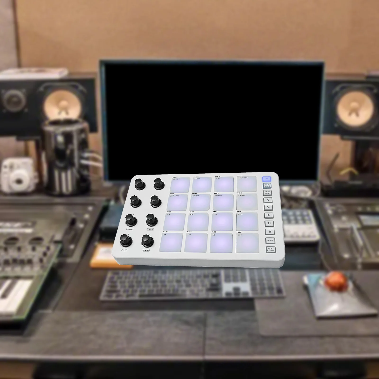 MIDI-Pad-Beat-Maker-Machine-5-perillas-ajustables-baja-latencia-teclado ...