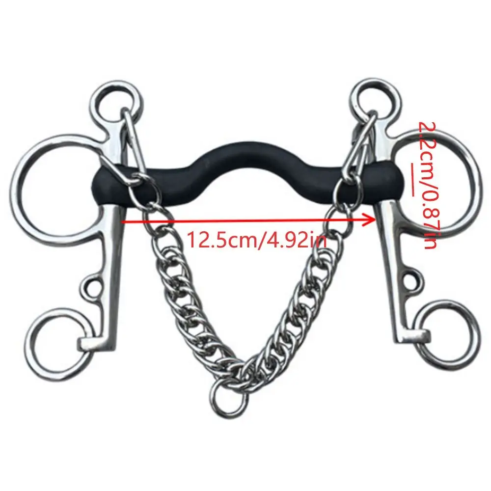 Durable-Horse-Bit-Stainless-Steel-Wrapped-Black-Rubber-Horse-Snaffle ...
