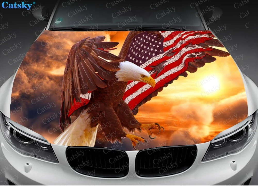 Eagle Animal Bird Tuning Engine Car Hood Decal Vinyl Sticker Wrap ...