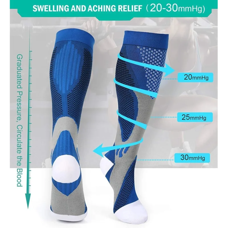 Compression New Socks 20-30 MmHg Fit Varicose Veins Medical Swelling ...