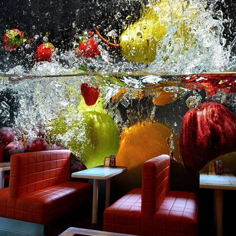 Custom-3D-Stereoscopic-Large-Mural-Fruit-Wallpaper-Self-adhesive-Cafe ...