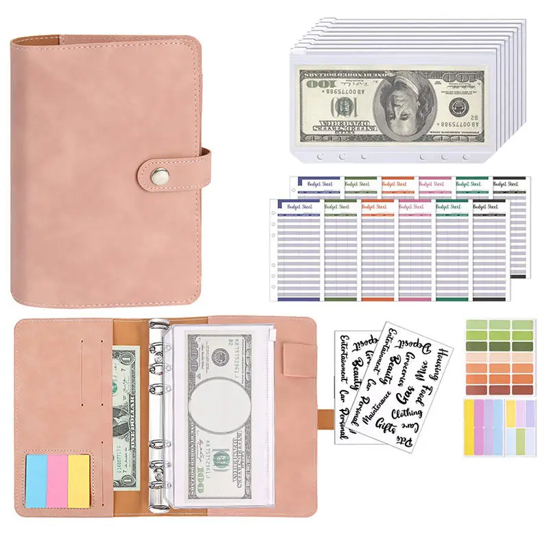 Money Budget Planner Binder With Zipper Envelopes, Cash Envelopes For ...