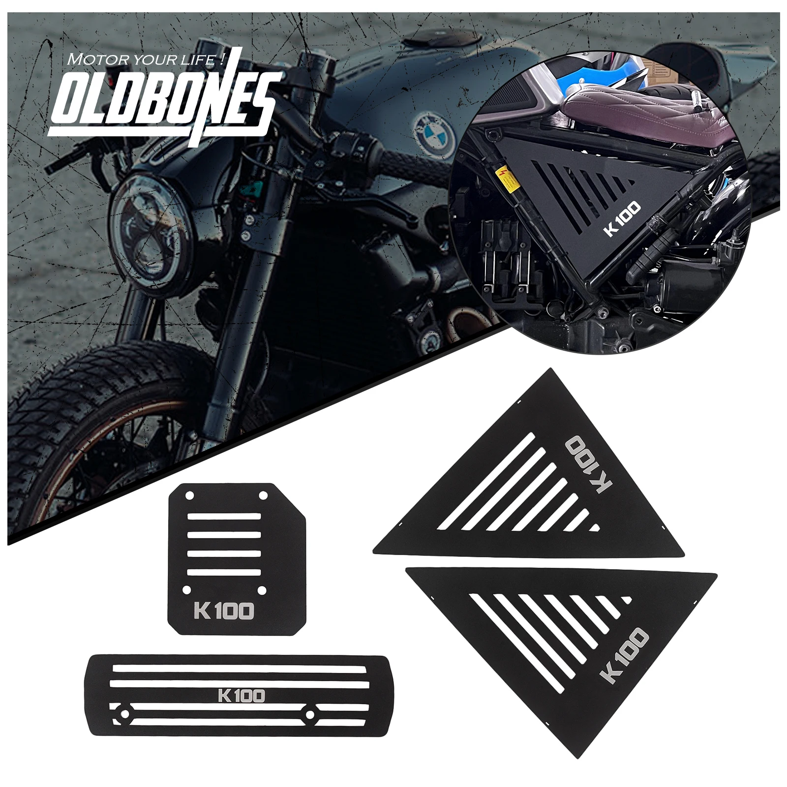 For BMW K75 K100 K 100 K 75 Cafe Racer Motorcycle Engine Injector Guard ...