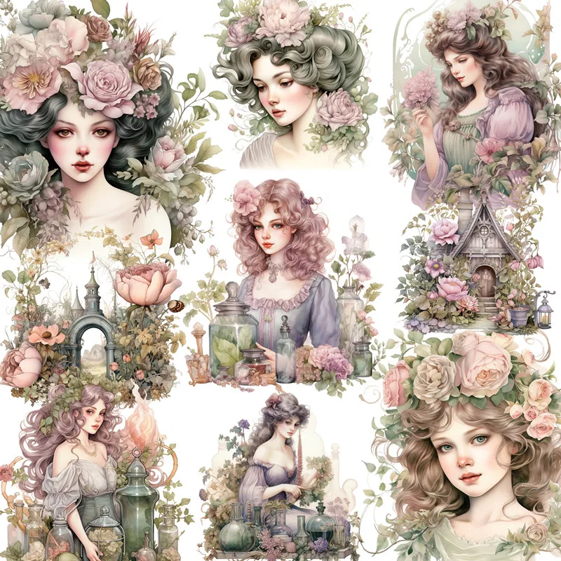 Flower-girl-Stickers-Crafts-And-Scrapbooking-stickers-kids-toys-book ...