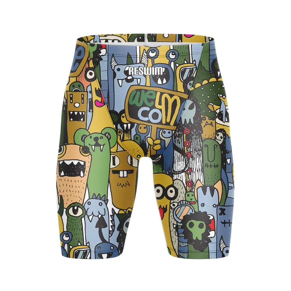 Summer Men's Swim Training Shorts Beach Trunks Jammer Swimsuit Swimming ...
