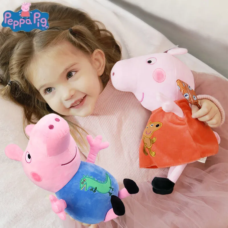 Genuine-30cm-11-8in-Peppa-Pig-George-Dad-Mom-Plush-Stuffed-Doll-Gift ...