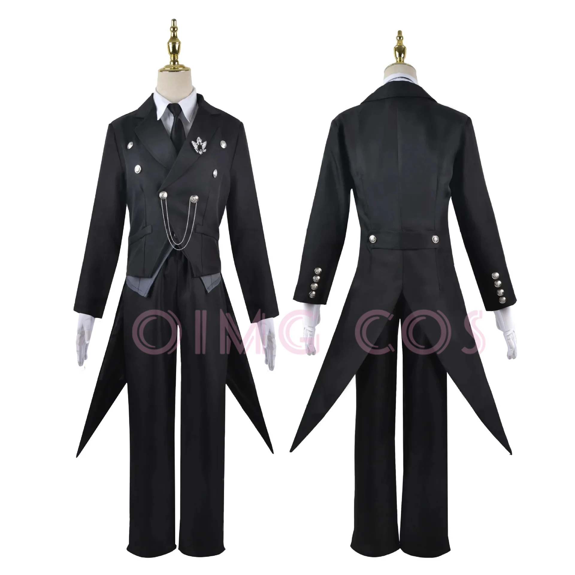 Sebastian Michaelis Cosplay Costume Black Butler Adult Carnival Uniform ...