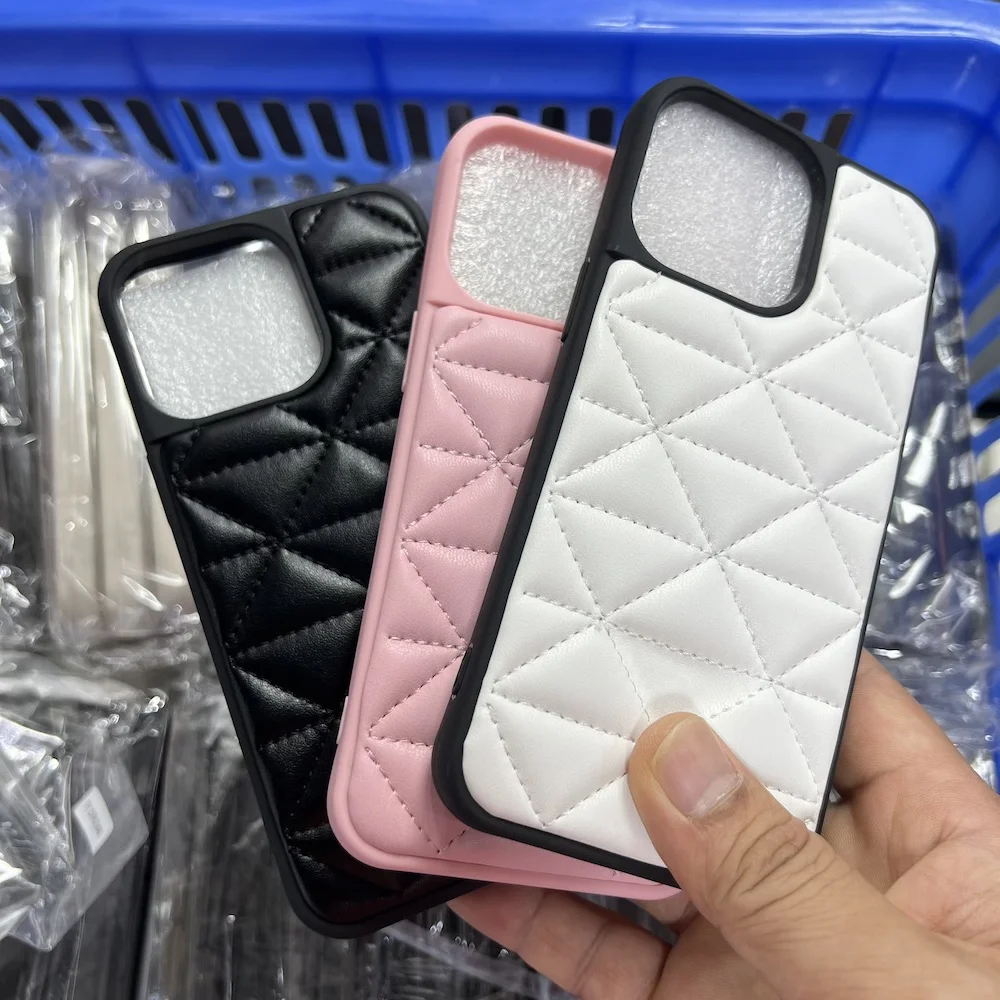 Luxury-Triangle-Shell-PU-Leather-Cover-for-iPhone-15-Pro-Max-14-iP13-12 ...