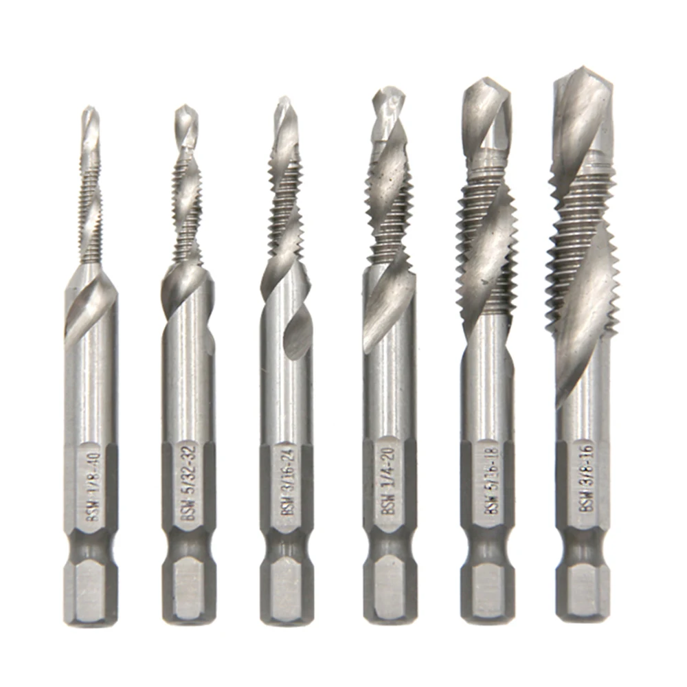 6PC-British-System-Composite-Tap-High-speed-Steel-4341-Machine-Tap ...