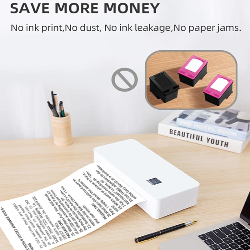 A4-Bluetooth-Thermal-Printer-300dpi-Mini-Portable-Rechargeable-Inkless ...