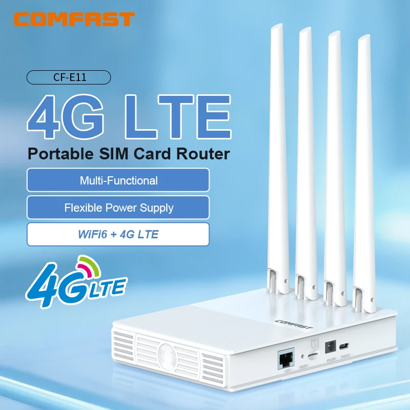 Comfast AX300 4G Lte módem con tarjeta SIM WiFi6 2,4G enrutador ...