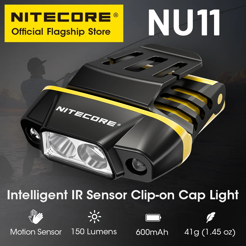 NITECORE-NU11-Intelligent-IR-Motion-Sensor-Clip-on-Cap-Light-90-Adjustable-Angle-Built-in ...