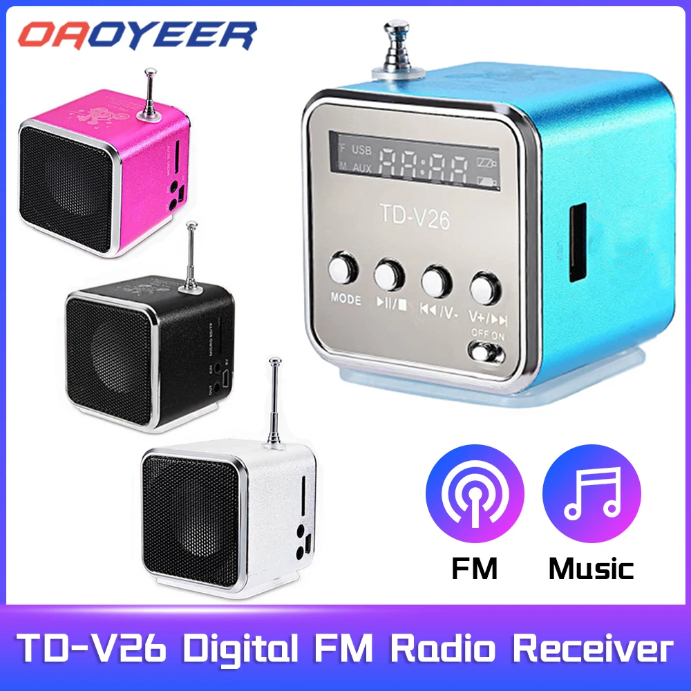Mini-TD-V26-Digital-FM-Radio-Receiver-Portable-Radio-FM-Stereo-Receiver ...