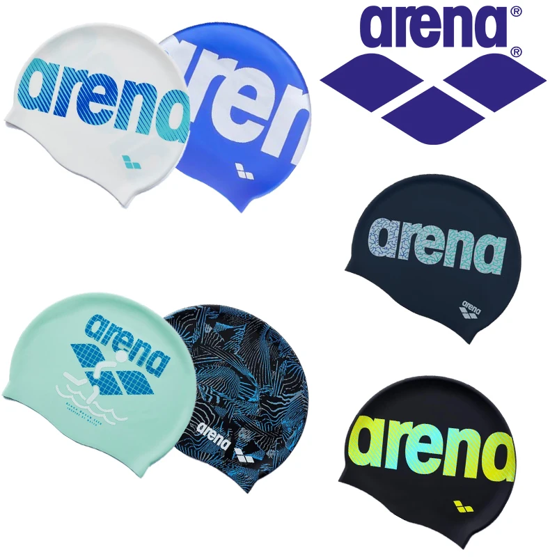 Arena-Classic-High-Elastic-Silicone-Non-slip-Swimming-Cap-Women-s-Long ...