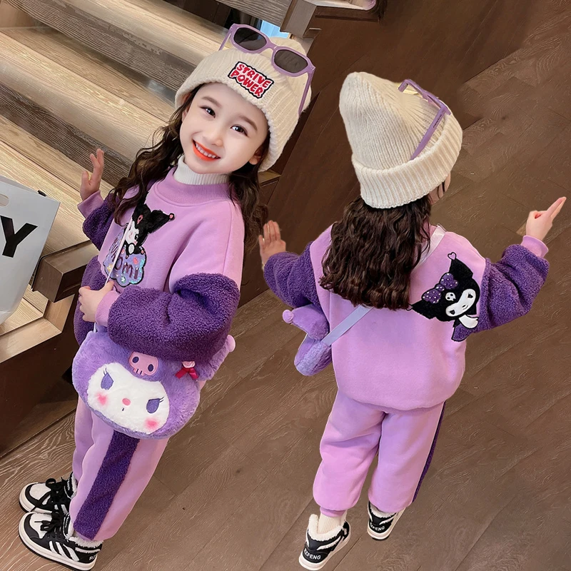 Sanrios-Children-Kuromi-Plus-Velvet-Thicken-Hoodie-Suit-Anime-Figure ...