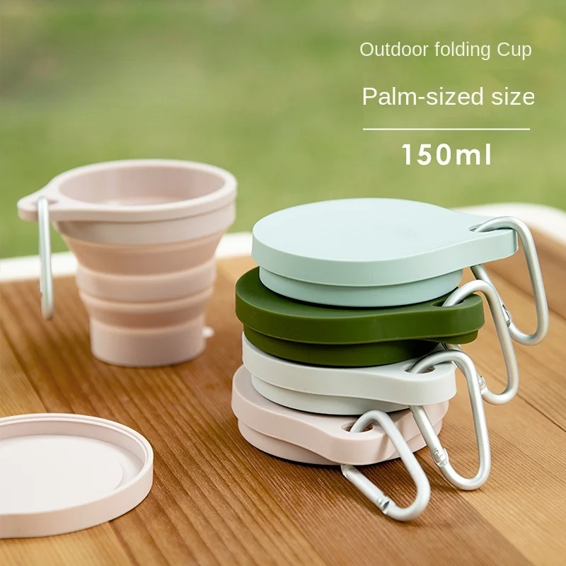 150ML-Folding-Travel-Cup-Mini-Retractable-Heat-resistant-Silicone ...