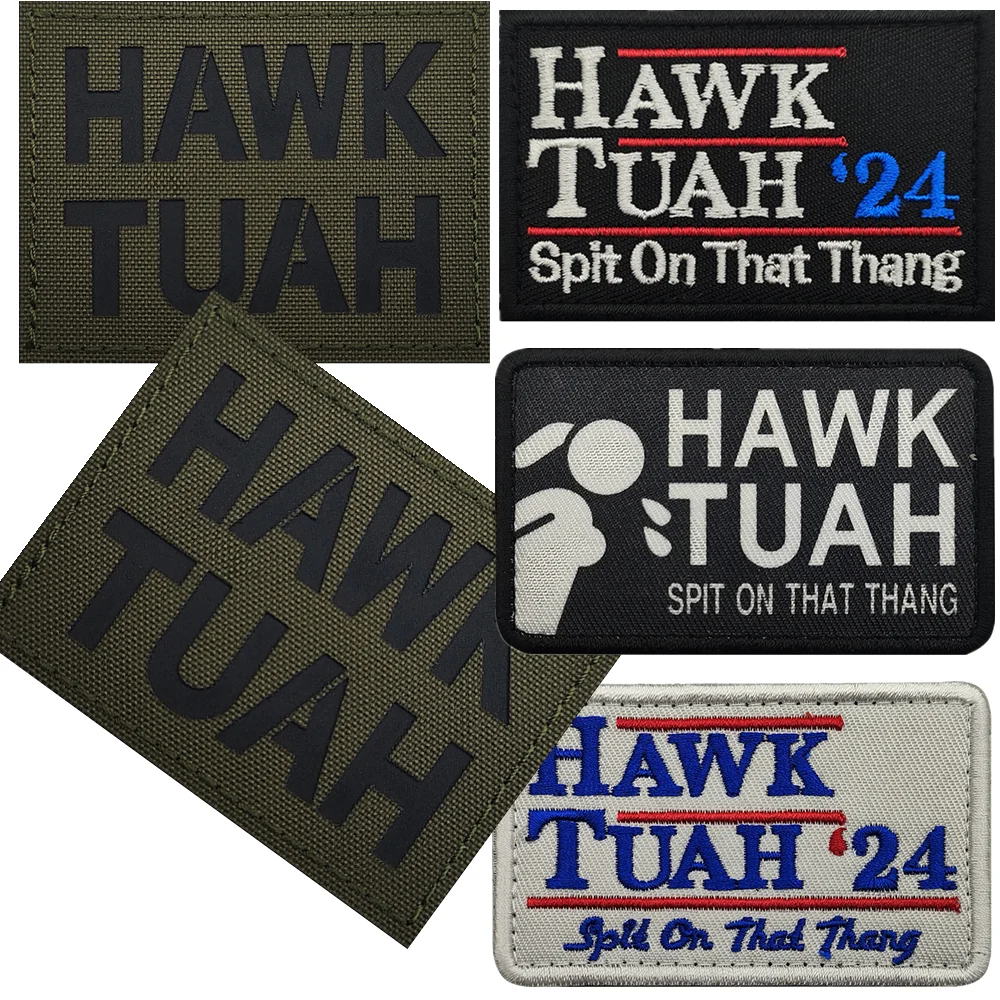 HAWK-TUAH-3D-Embroidered-Patches-Labels-Hook-and-Loop-Patch-Tactical ...