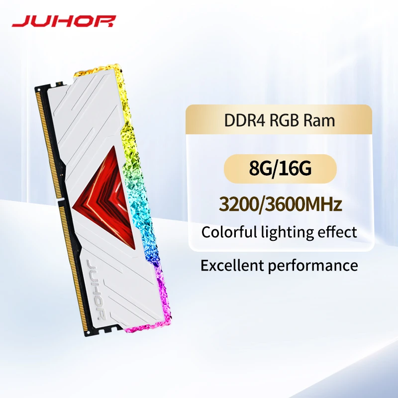 Juhor Memoria Ram Rgb Ddr4 16gb (8gbx2)kit 3200mhz Ddr4 Rgb Dimm Ram ...