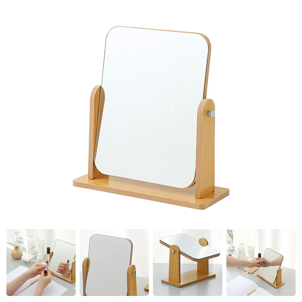 Mirror-Makeup-Vanity-Desk-Table-Wooden-Stand-Standing-Tabletop ...