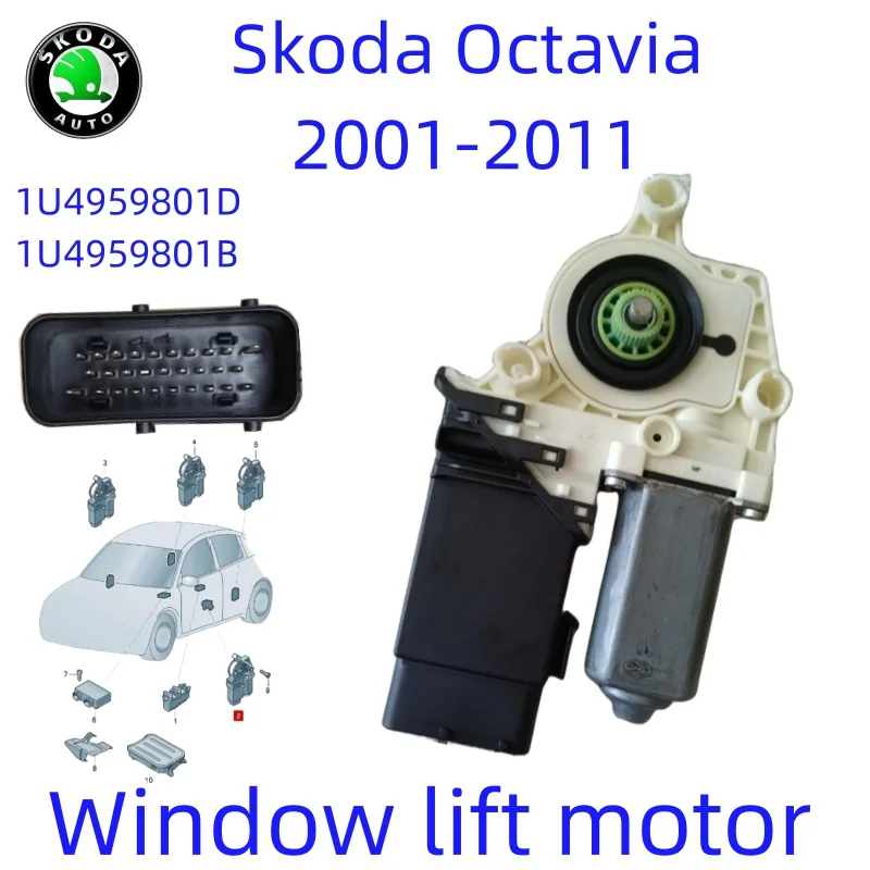 Skoda Octavia Window motor 2001 2011 Front left and front right doors New lifting motor 1U4959801D 1U4959802D B 1U4959801B OEM AliExpress