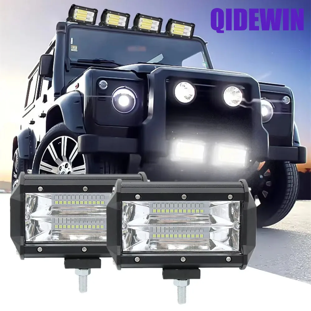 5 Inch LED Light Bar Car Work Lamp 12V 24V 72W Auxiliary Lamp For SUV ...