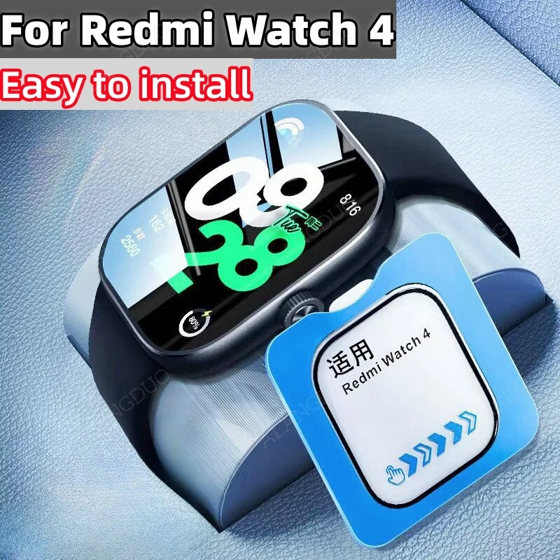 3Pcs-Tempered-Glass-For-Redmi-Watch-4-Transparent-Black-Edge-Full-Cover ...