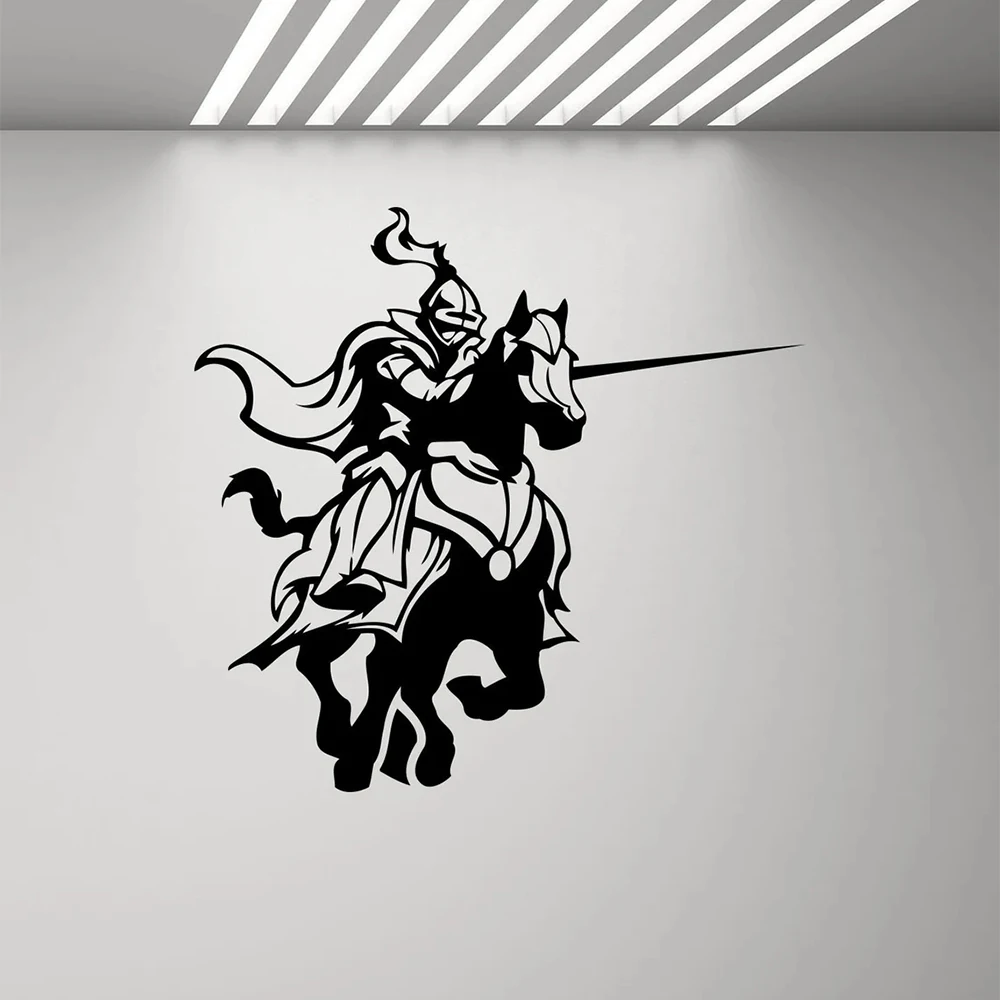 Knight On Horse Wall Decal Knight Decal Warrior Rider Gifts Wall ...