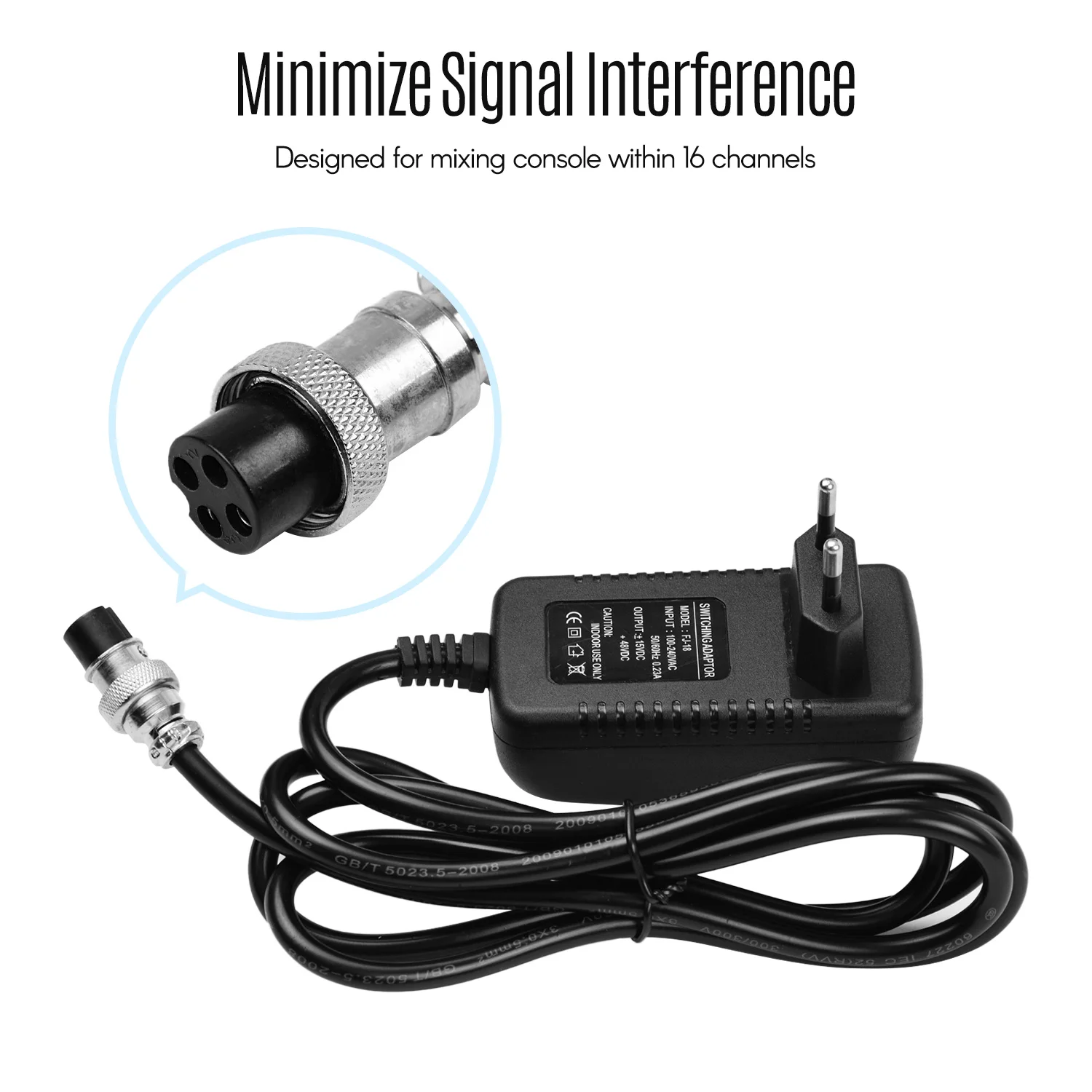 Mixing-Console-Mixer-Power-Supply-AC-Adapter-15V-230mA-Universal-4-Pin ...