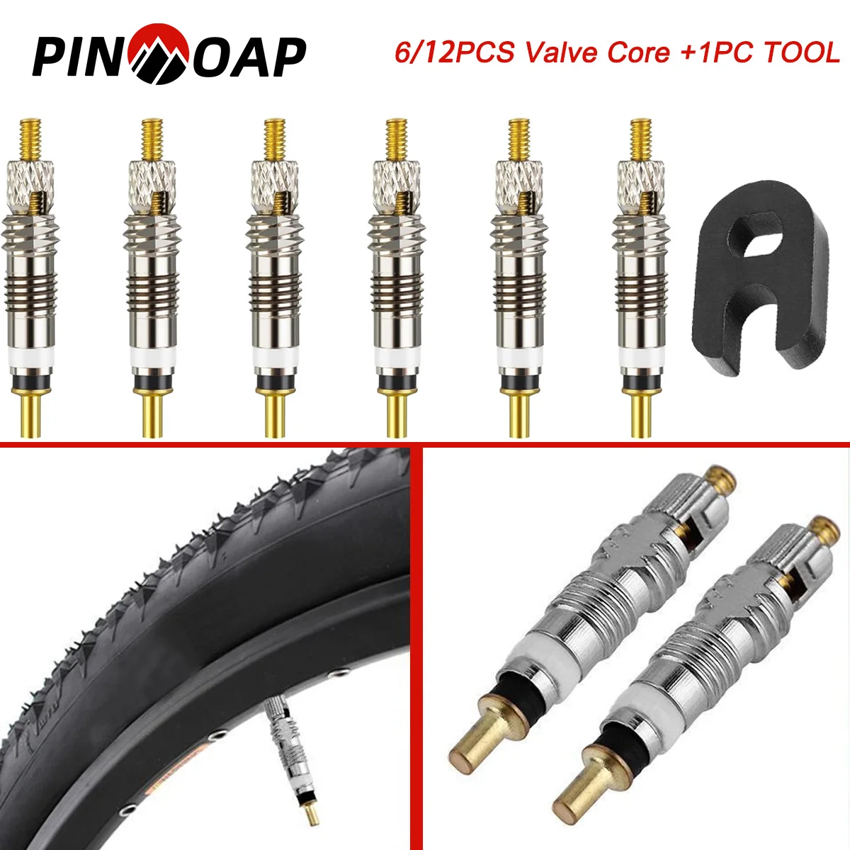 Bicycle Valve Core Kit Detachable Presta Bicycle Valve Core Bring Small ...