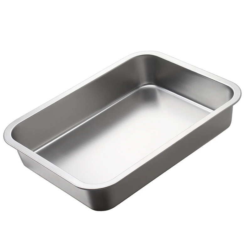 304 Stainless Steel Plate Tray Rectangular Square Oven Tray Baking Pot ...
