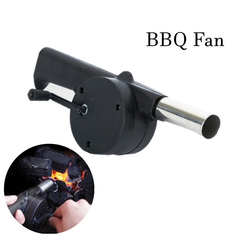 BBQ-Fan-Outdoor-Barbecue-Hand-cranked-Air-Blower-Portable-Grill-Fire ...